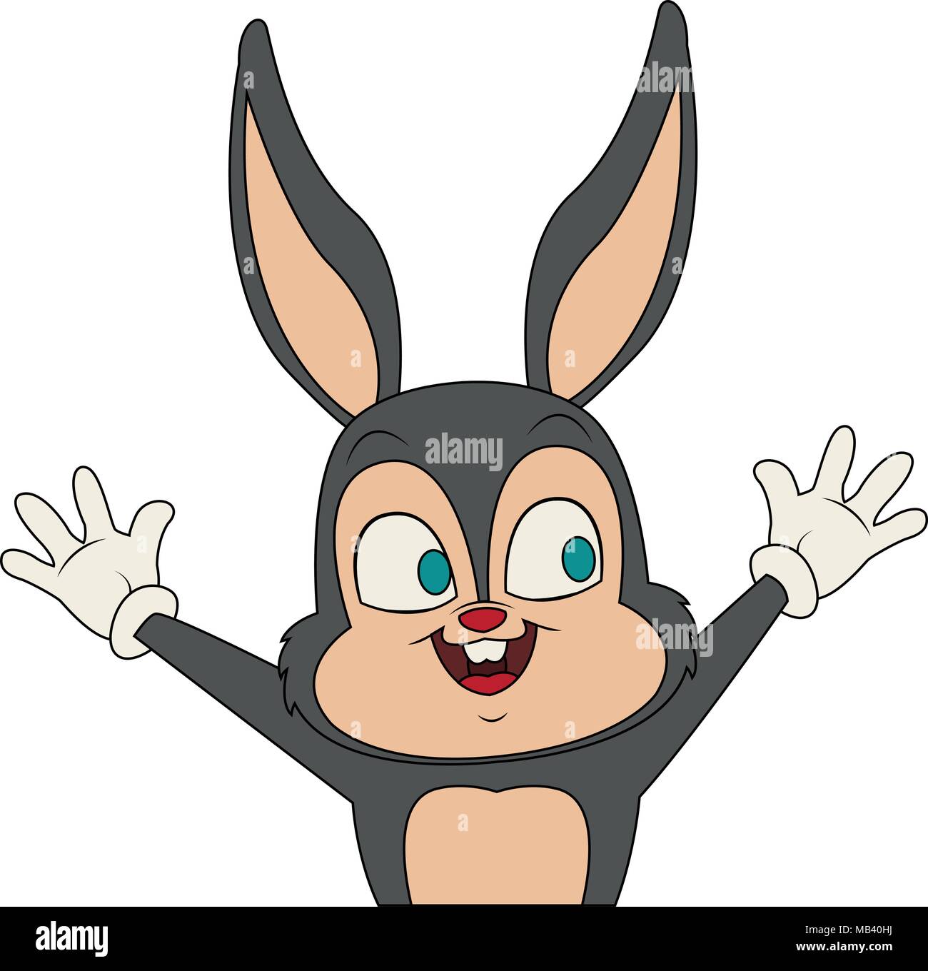 Cute rabbit cartoon Stock Vector Image & Art - Alamy