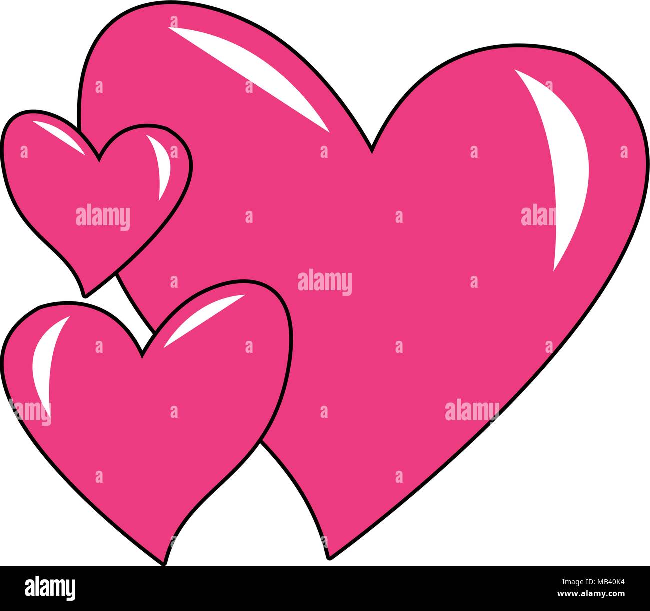 Lovely hearts cartoon Stock Vector Image & Art - Alamy