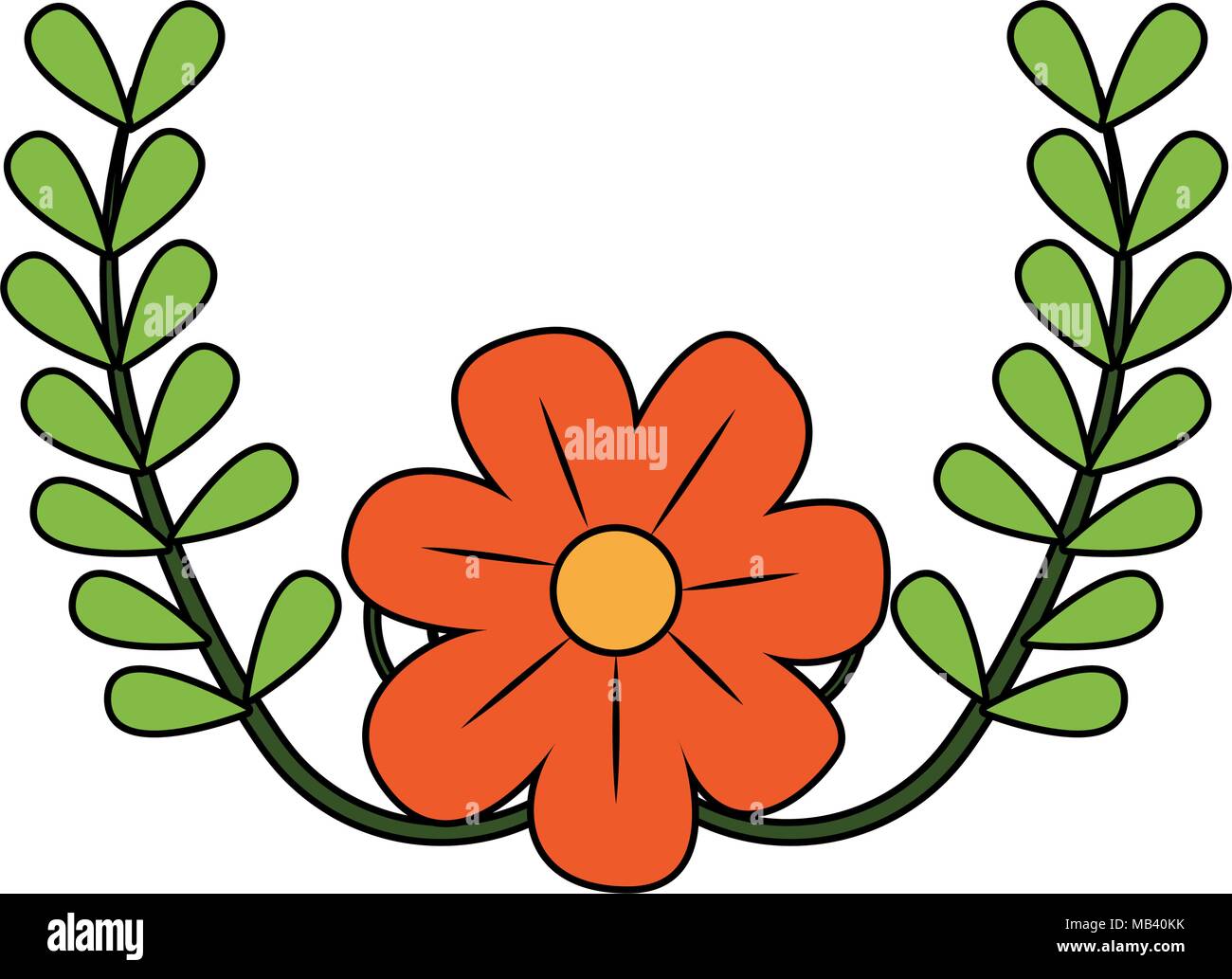 Beautiful flower cartoon Stock Vector Image & Art - Alamy