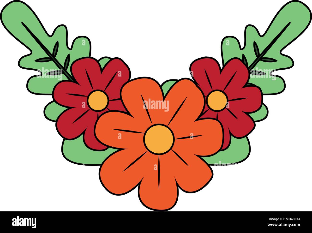 Beautiful flower cartoon Stock Vector Image & Art - Alamy