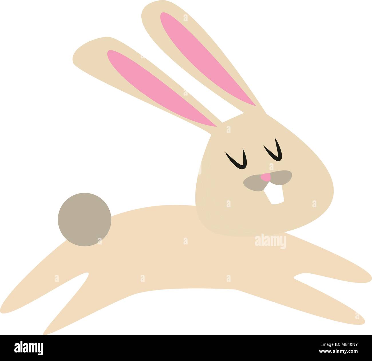 Cheerful easter bunny jumping cartoon Stock Vector Images - Alamy