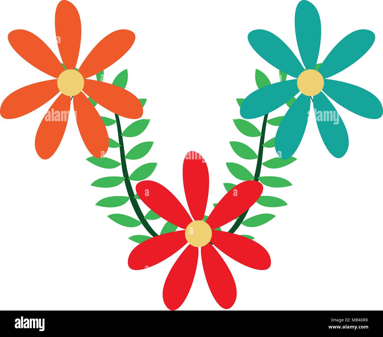 Beautiful flowers cartoon Stock Vector Image & Art - Alamy