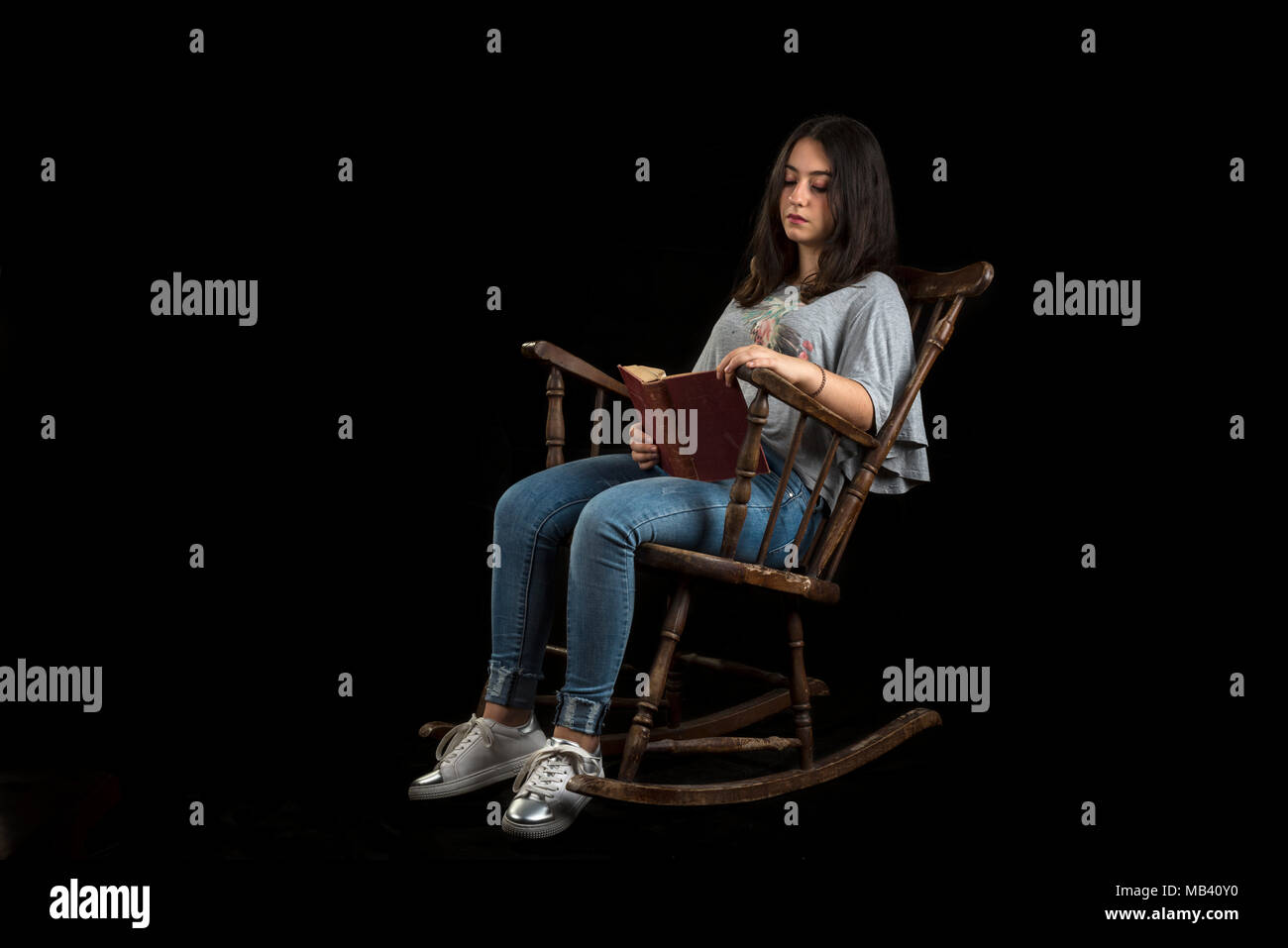 Old woman rocking chair hi-res stock photography and images - Alamy