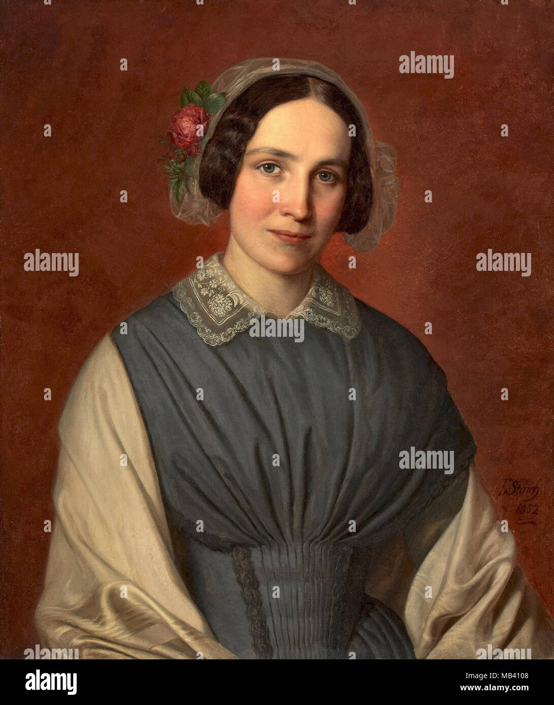 Storch Frederik Ludvig - Portrait of a Lady Stock Photo - Alamy