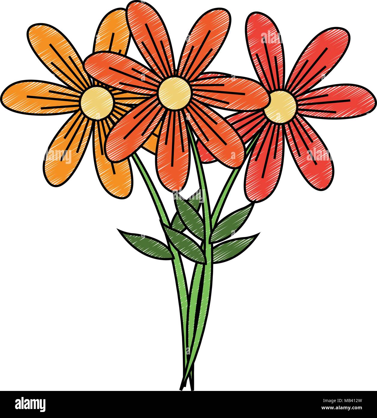 Beautiful flowers cartoon Stock Vector Image & Art - Alamy