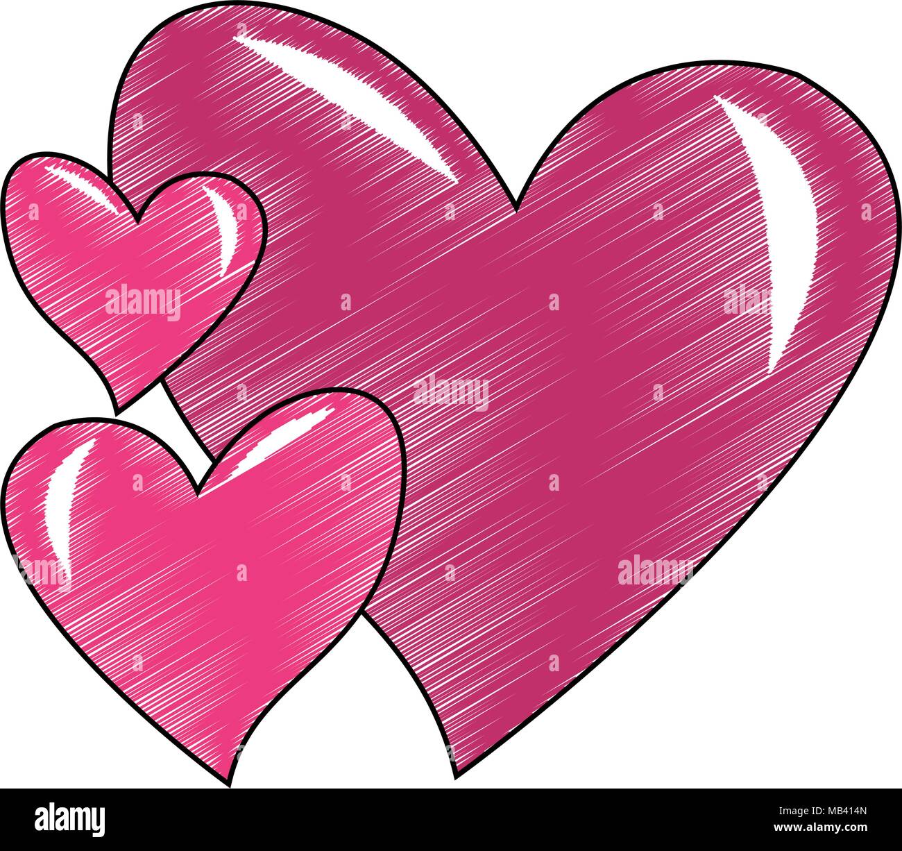 Lovely hearts cartoon Stock Vector Image & Art - Alamy