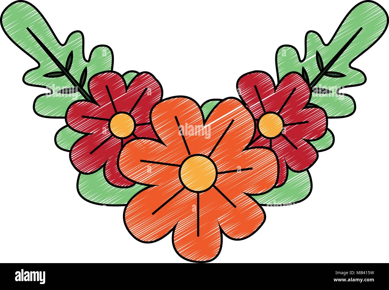 Beautiful flowers cartoon Stock Vector Image & Art - Alamy