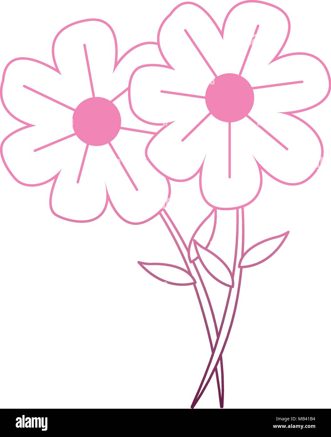 Beautiful flowers cartoon Stock Vector Image & Art - Alamy