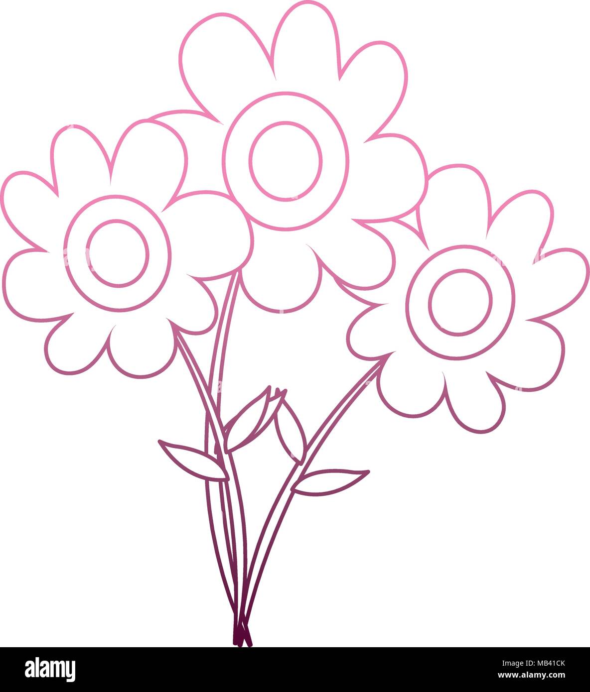 Beautiful flowers cartoon Stock Vector Image & Art - Alamy