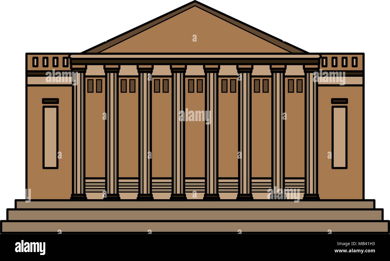 Classical columns facade Stock Vector Images - Alamy