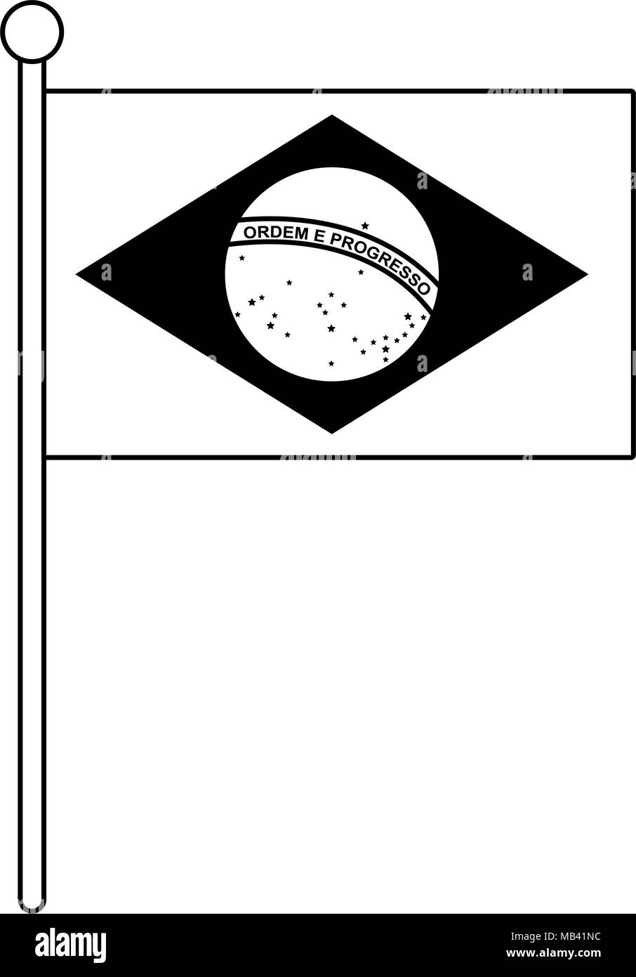Brazil emblem Black and White Stock Photos & Images - Alamy