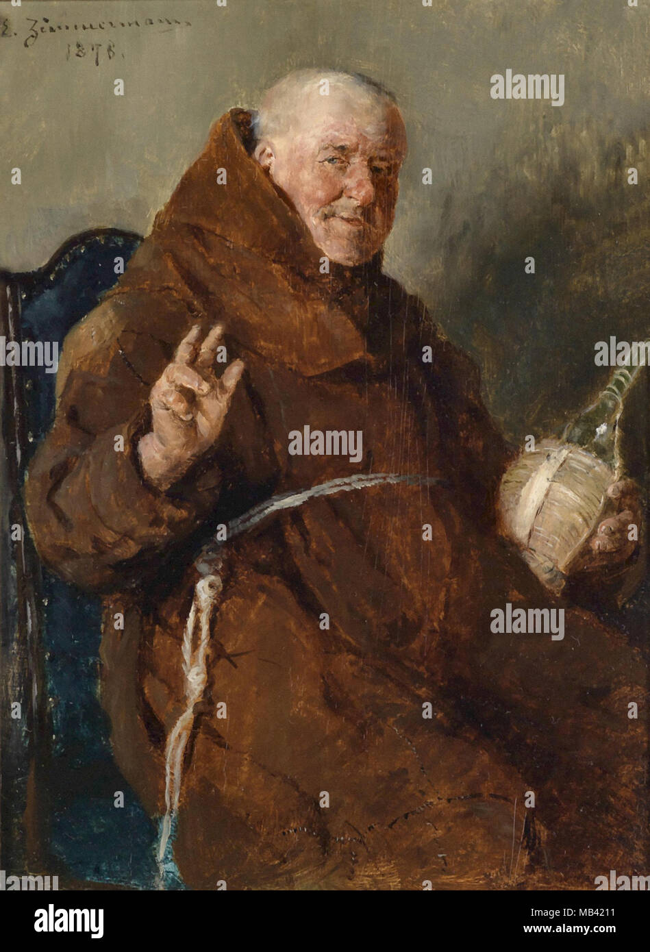 Zimmermann Ernst Karl Georg - a Cheerful Monk Stock Photo - Alamy