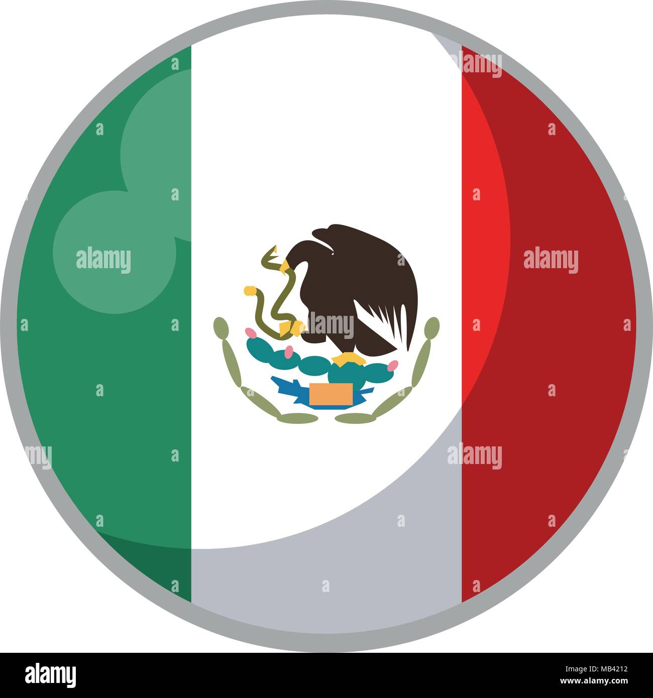 Mexico round flag Stock Vector Image & Art - Alamy