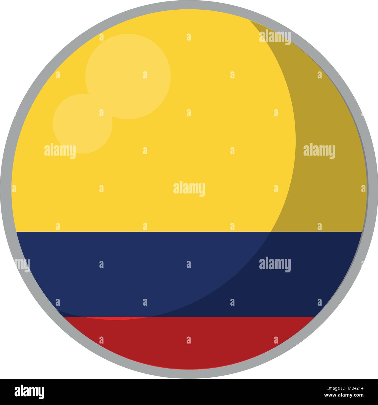 Colombia Flag Round