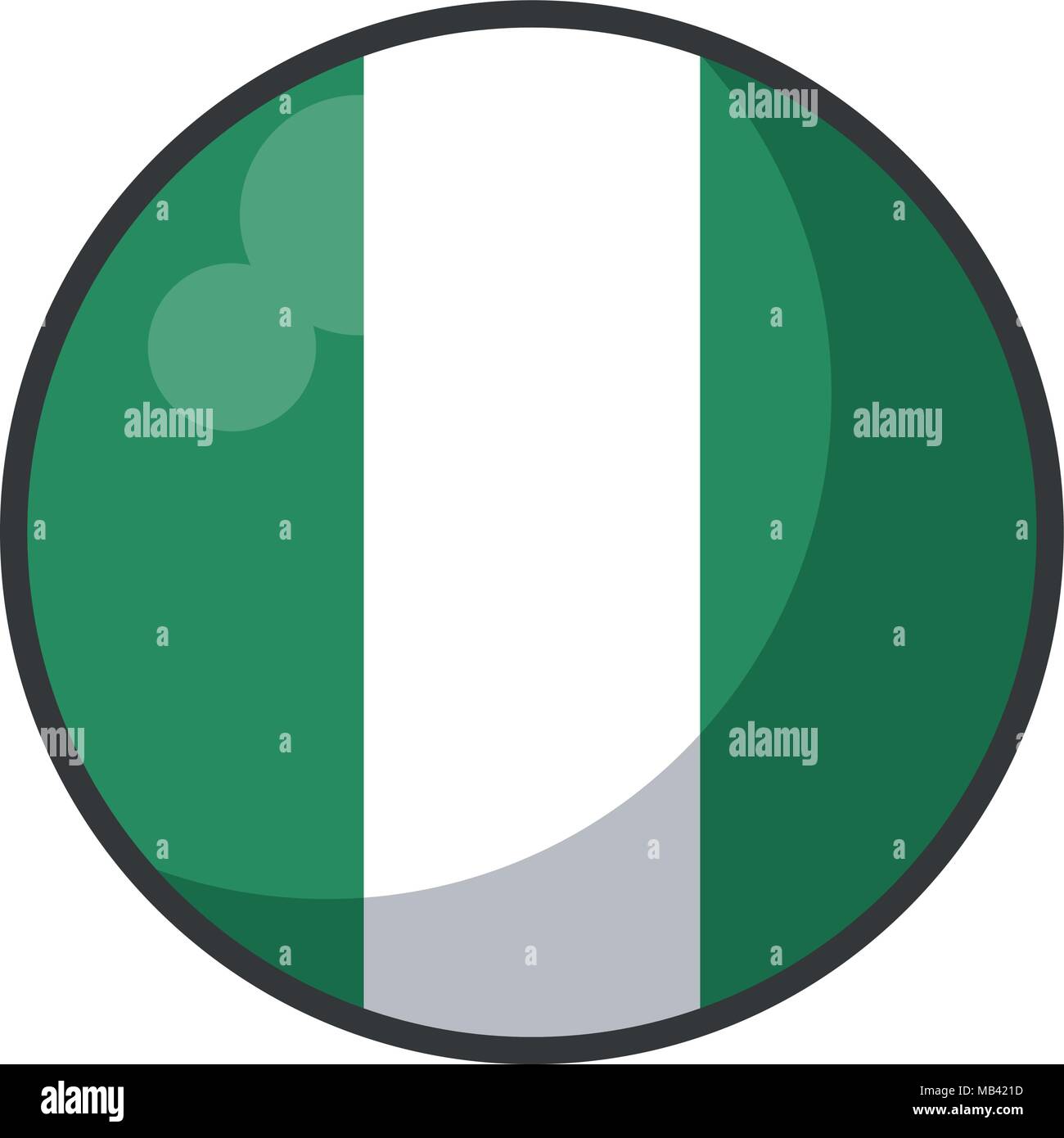 Nigeria round flag Stock Vector Image & Art - Alamy