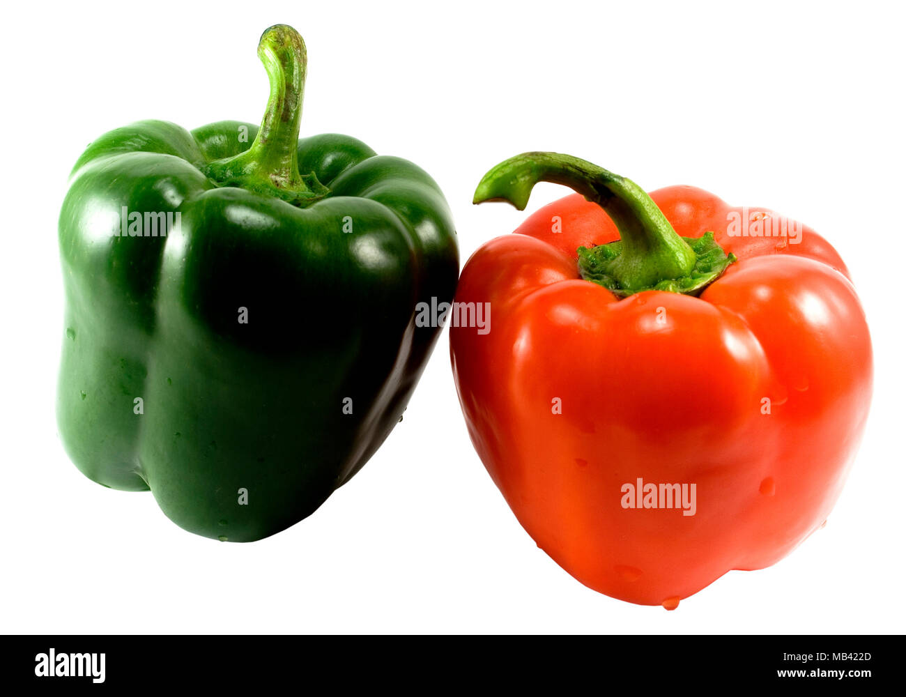 two peppers isolated on white background Stock Photo - Alamy