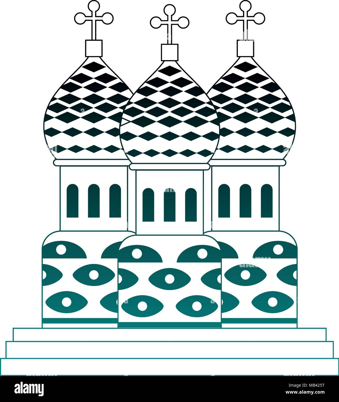 Moscow red square cathedral not night Stock Vector Images - Alamy