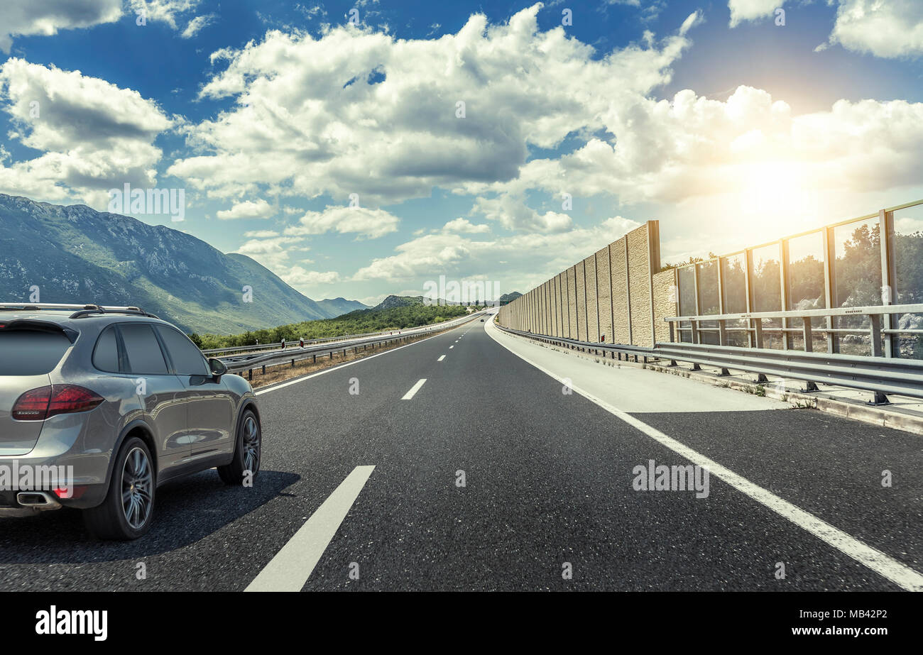 Country road high speed motion hi-res stock photography and images - Alamy