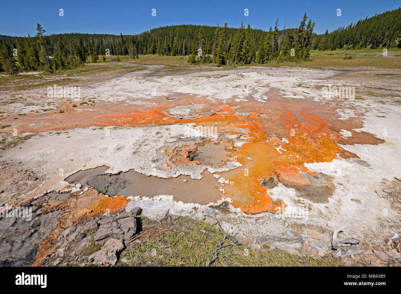 Thermal Pool in the Backcountry of the Shoshone Basin in Yellowstone ...