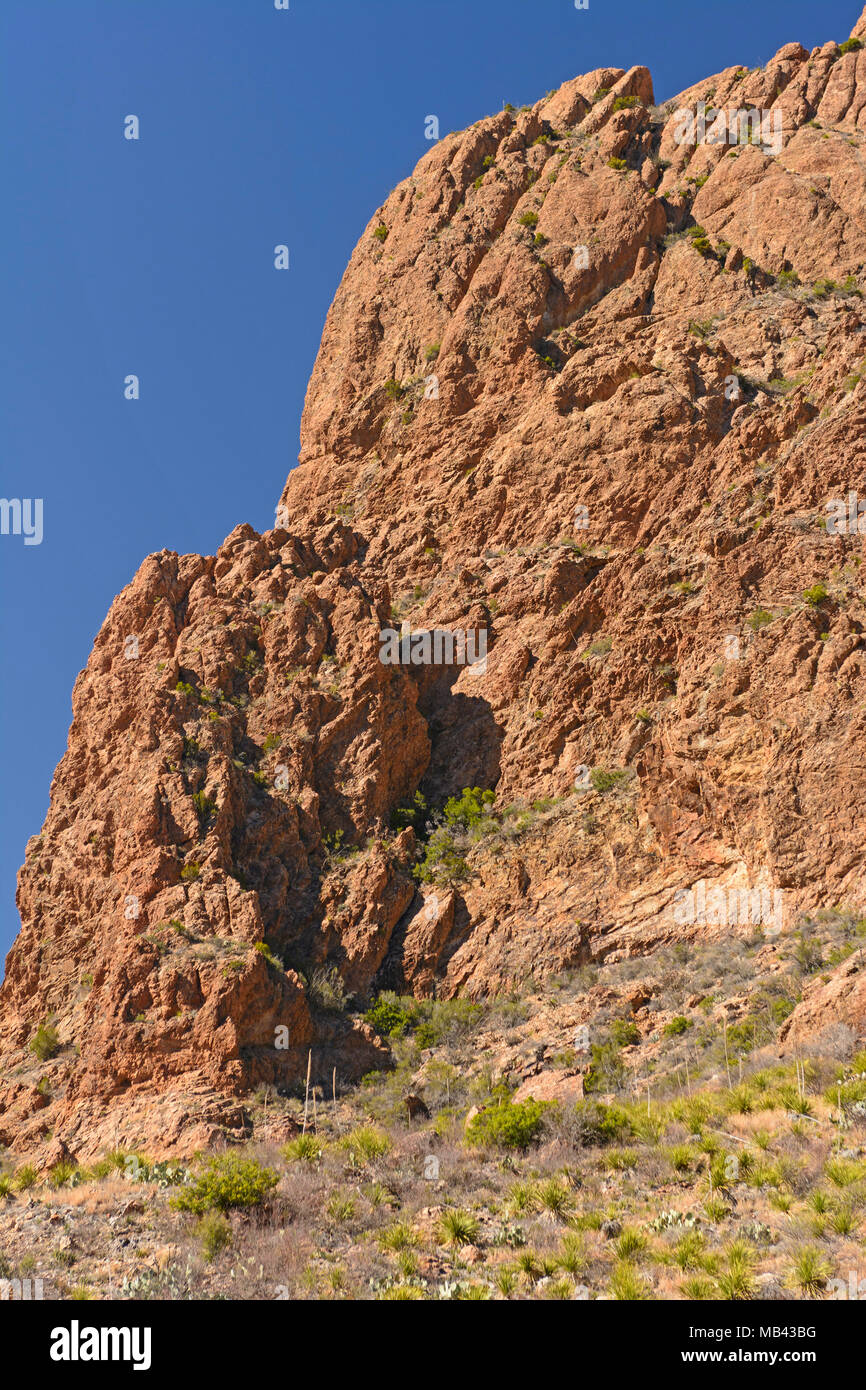 Soaring Cliffs in the Desert in the Chisos Mountains in Big Bend ...