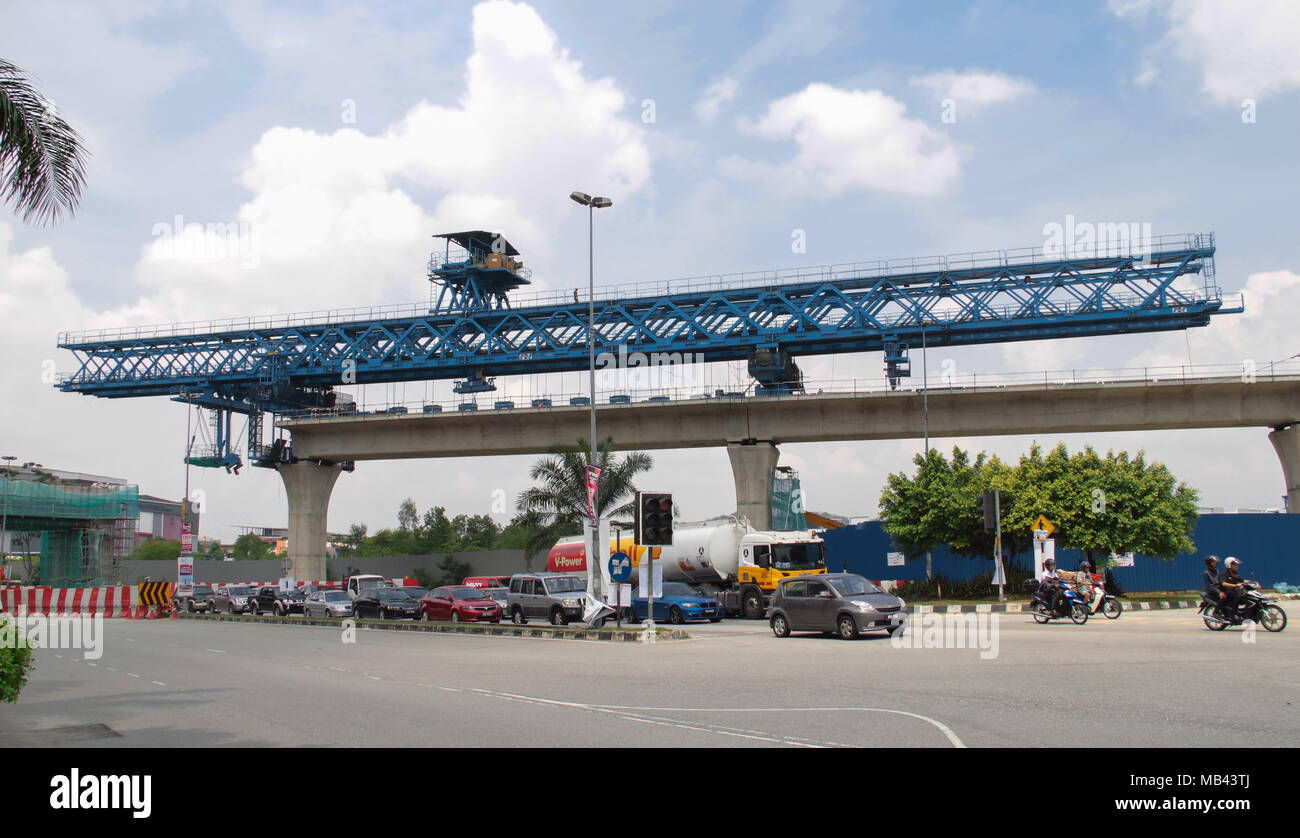 Urban railway track construction Stock Photo - Alamy