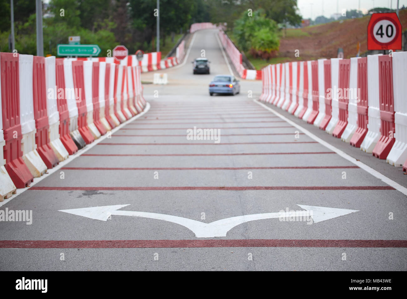 Road barriers hi-res stock photography and images - Alamy