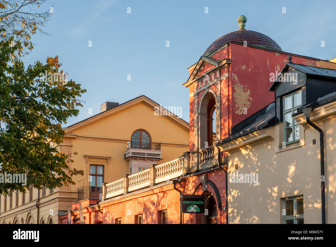 Knappingsborg city block in Norrkoping. Norrkoping is a historic ...