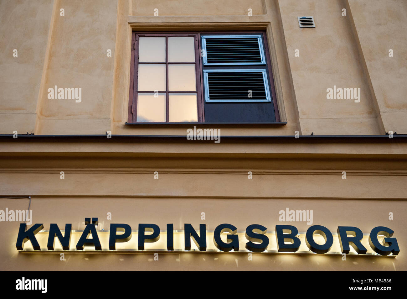 Knappingsborg city block in Norrkoping. Norrkoping is a historic ...