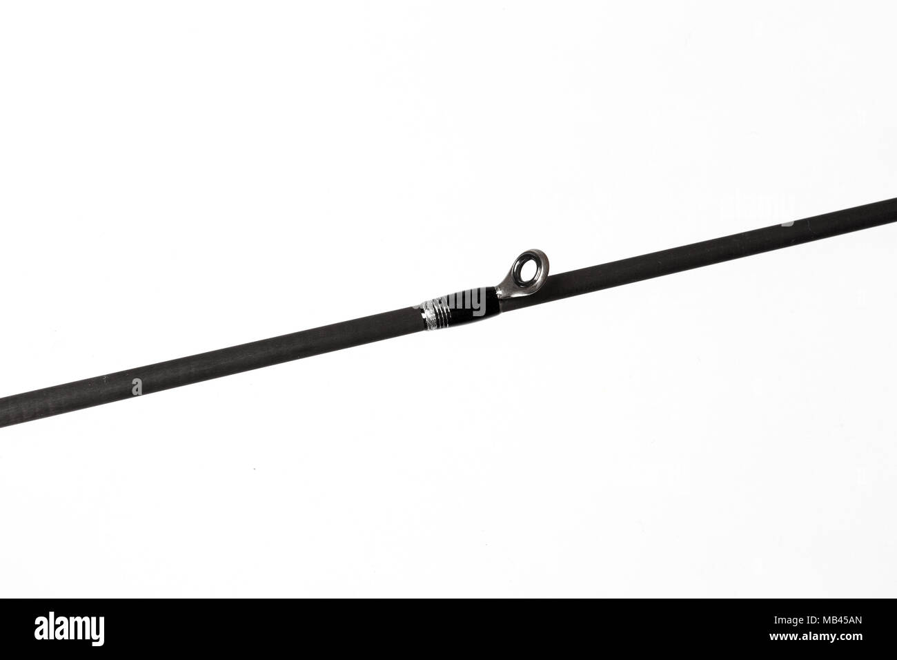 Fishing rod spinning titanium ring for line close-up Stock Photo - Alamy