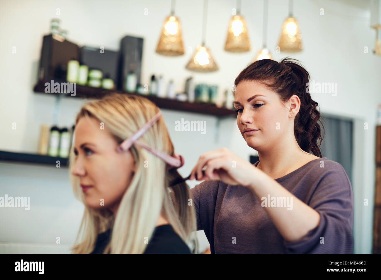 Hair Stylist Styling Hair