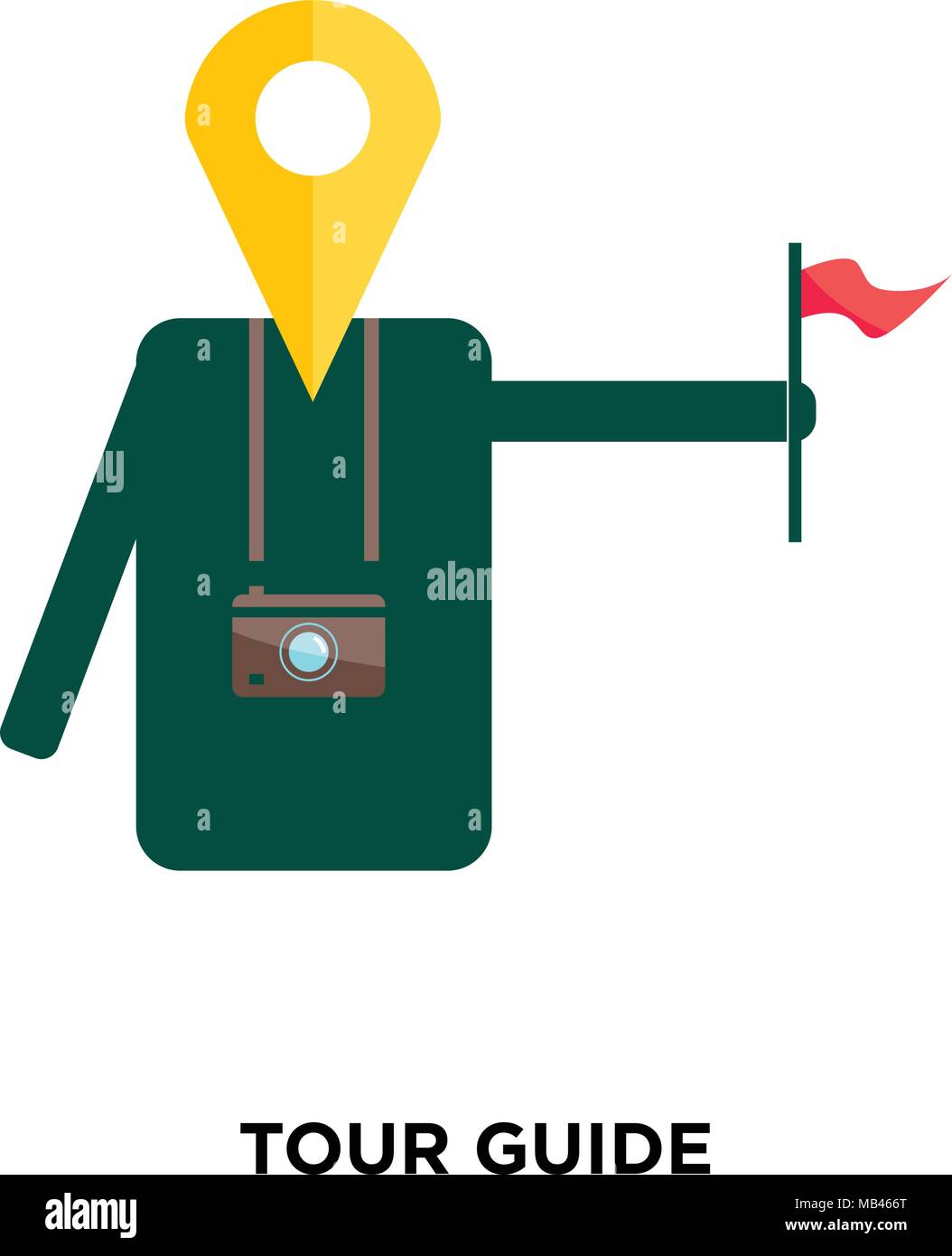 tour guide icon isolated on white background for your web, mobile and ...