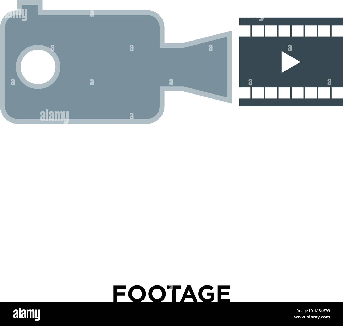 footage icon isolated on white background for your web, mobile and app ...