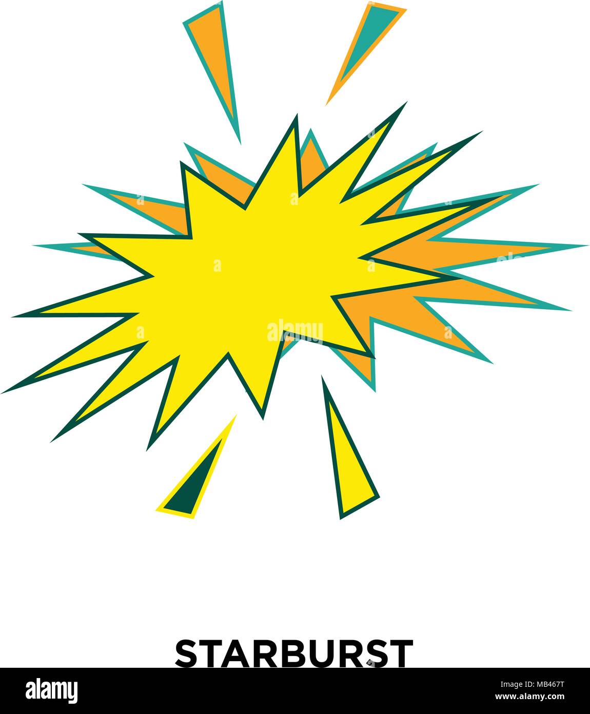 starburst icon isolated on white background for your web, mobile and ...