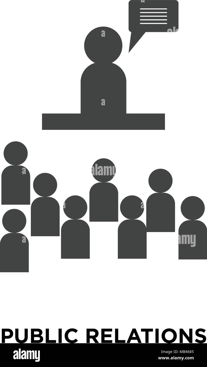 public relations icon isolated on white background for your web, mobile ...