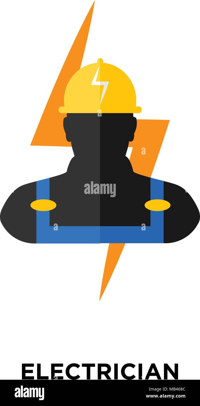 electrician icon isolated on white background for your web, mobile and ...