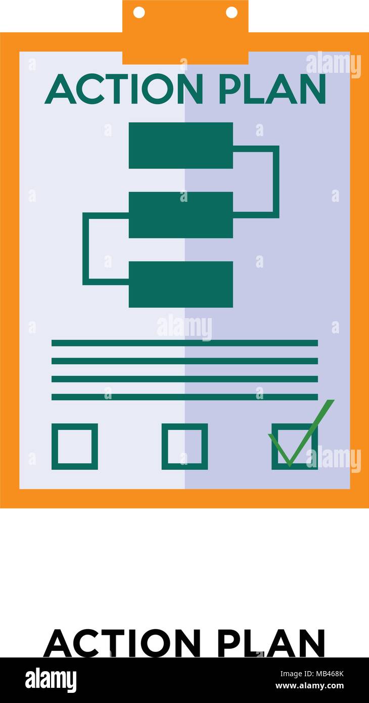 action plan icon isolated on white background for your web, mobile and ...