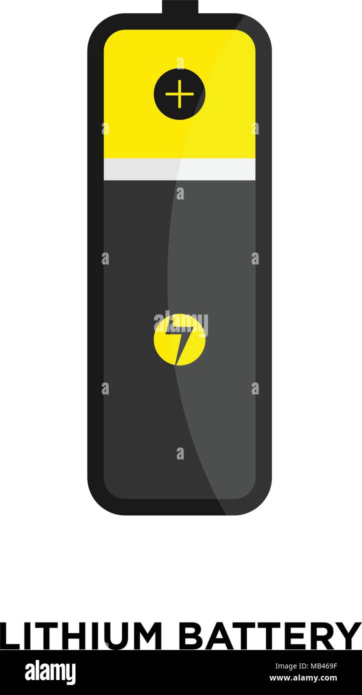 lithium battery icon isolated on white background for your web, mobile ...