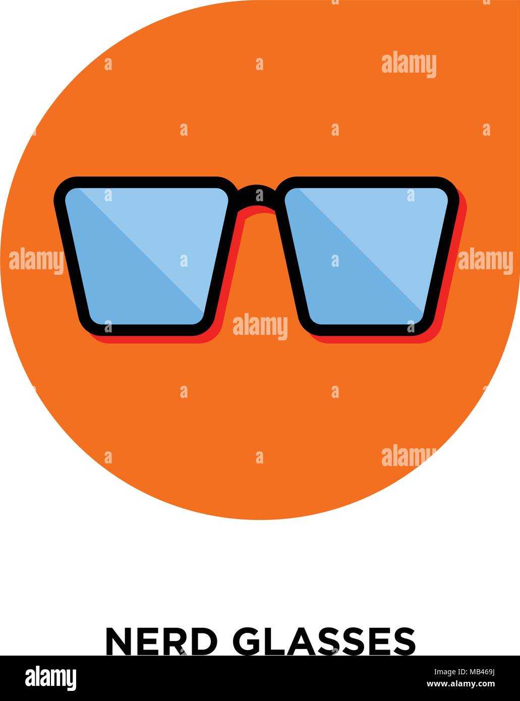 Nerd Glasses Icon Isolated On White Background For Your Web Mobile And App Design Stock Vector