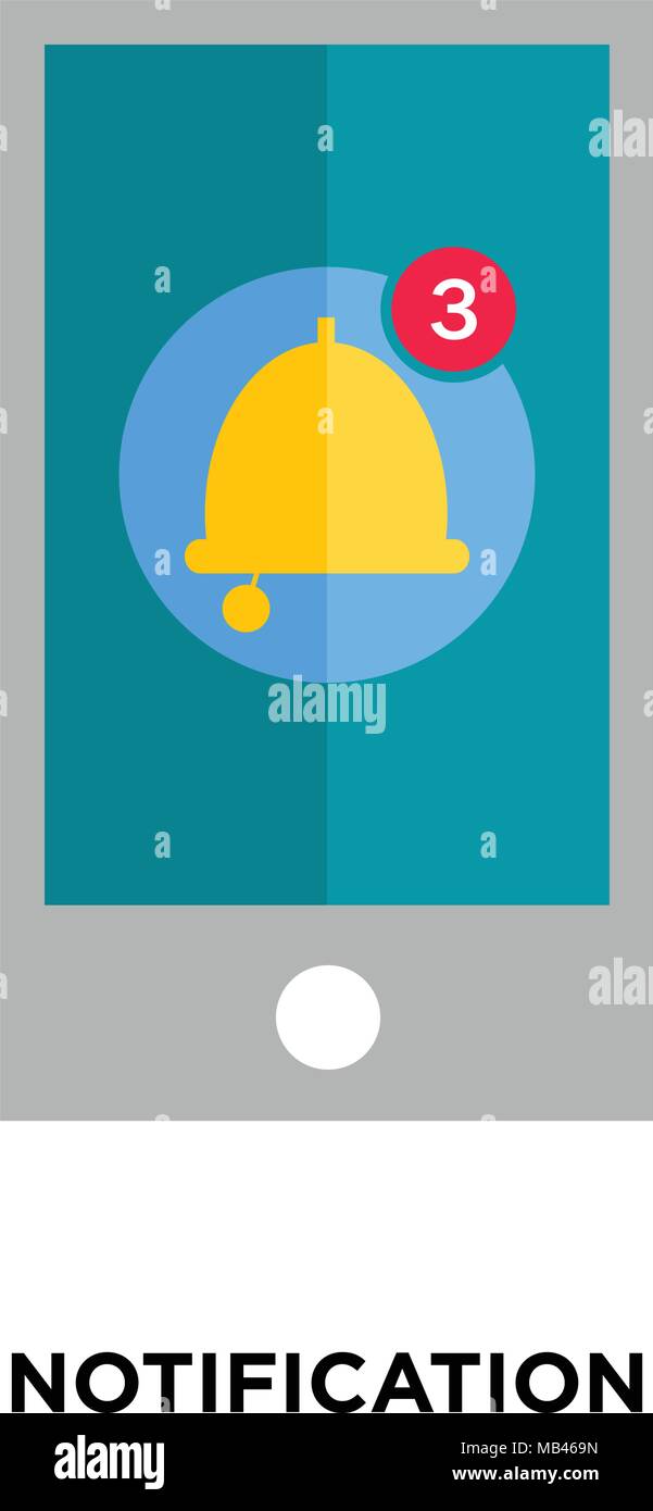 notification icon image isolated on white background for your web ...