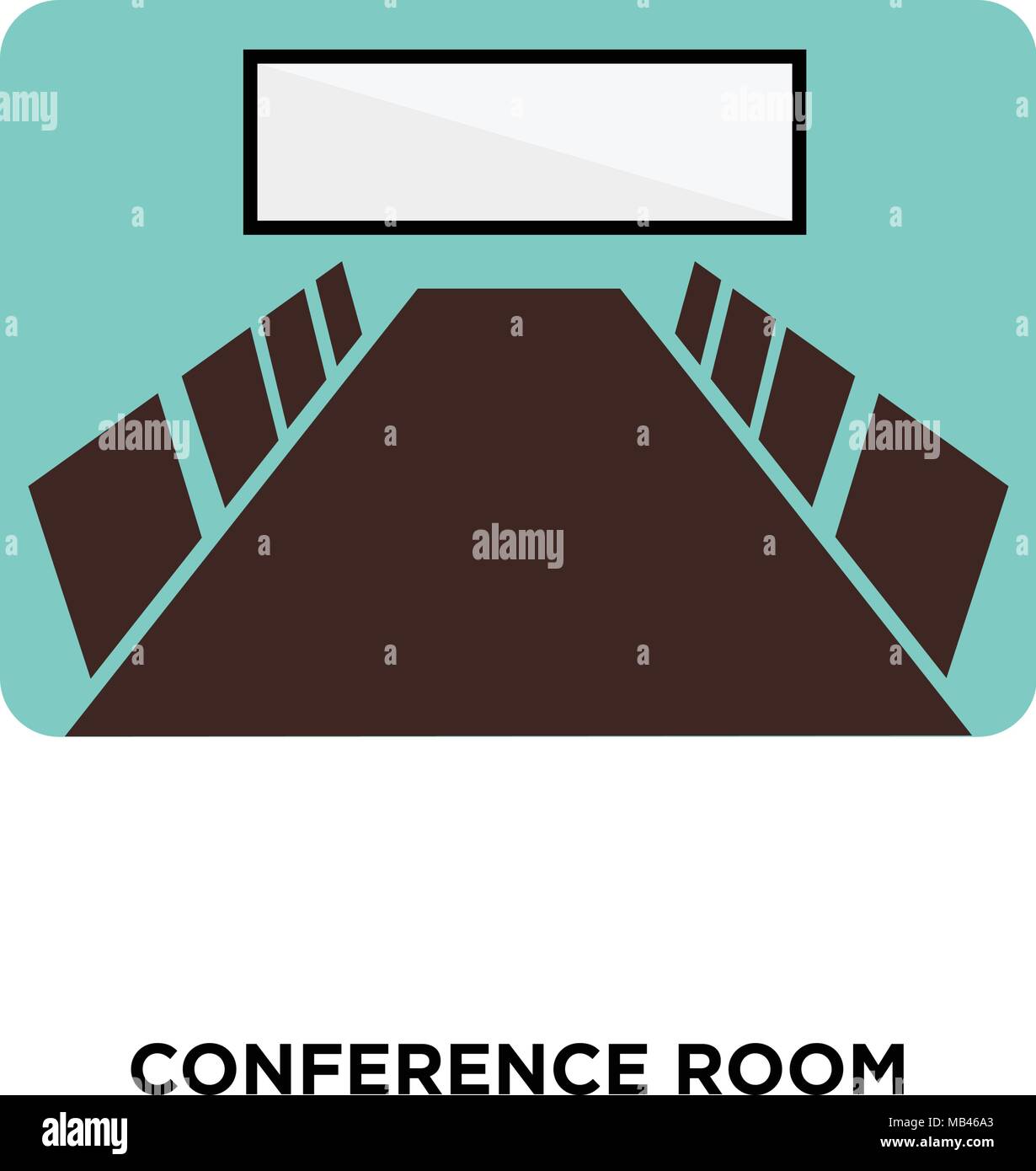 conference room icon isolated on white background for your web, mobile ...