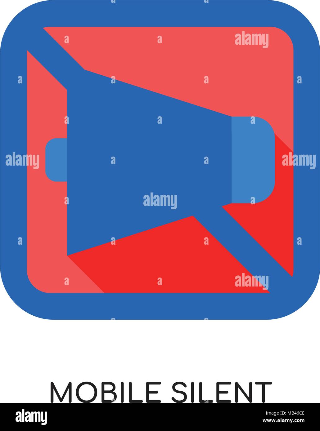 mobile silent logo isolated on white background for your web, mobile ...