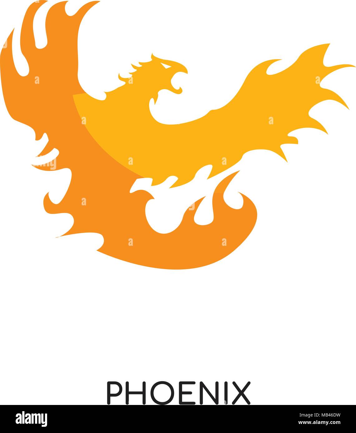 phoenix logo image isolated on white background for your web, mobile ...
