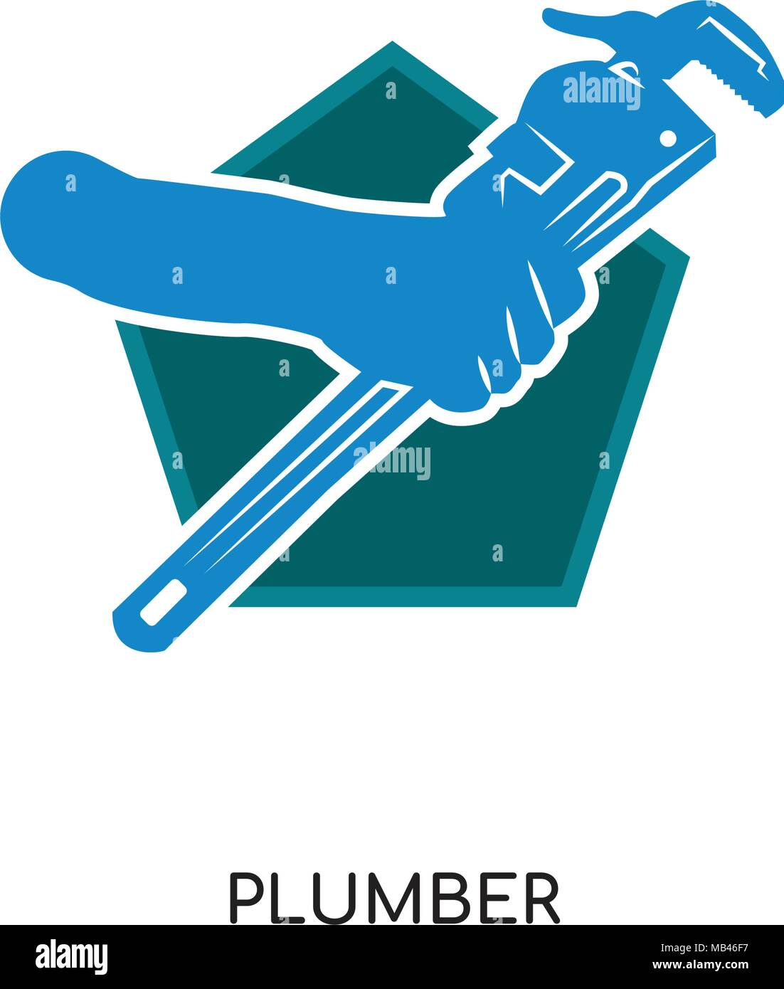 plumber logo image isolated on white background for your web, mobile ...