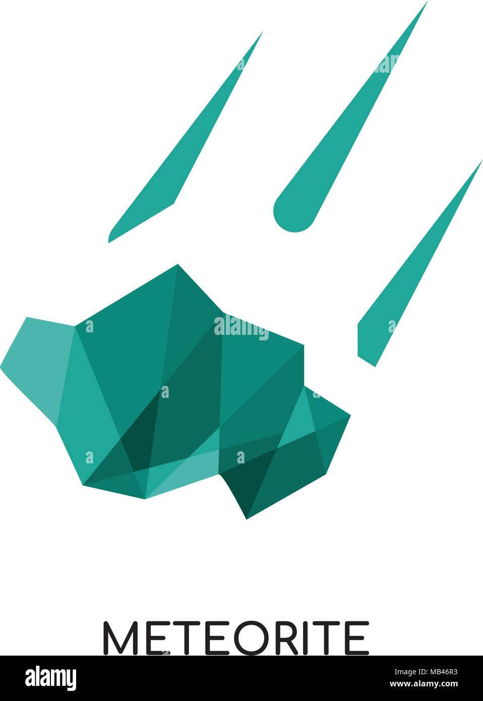 meteorite logo isolated on white background for your web, mobile and ...