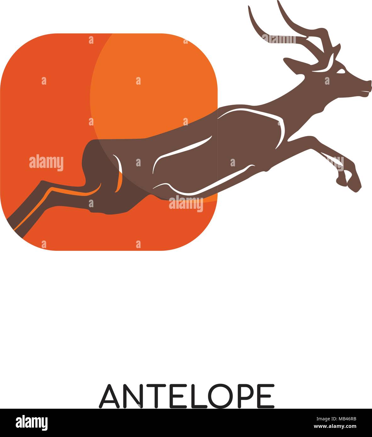 antelope logo isolated on white background for your web, mobile and app ...