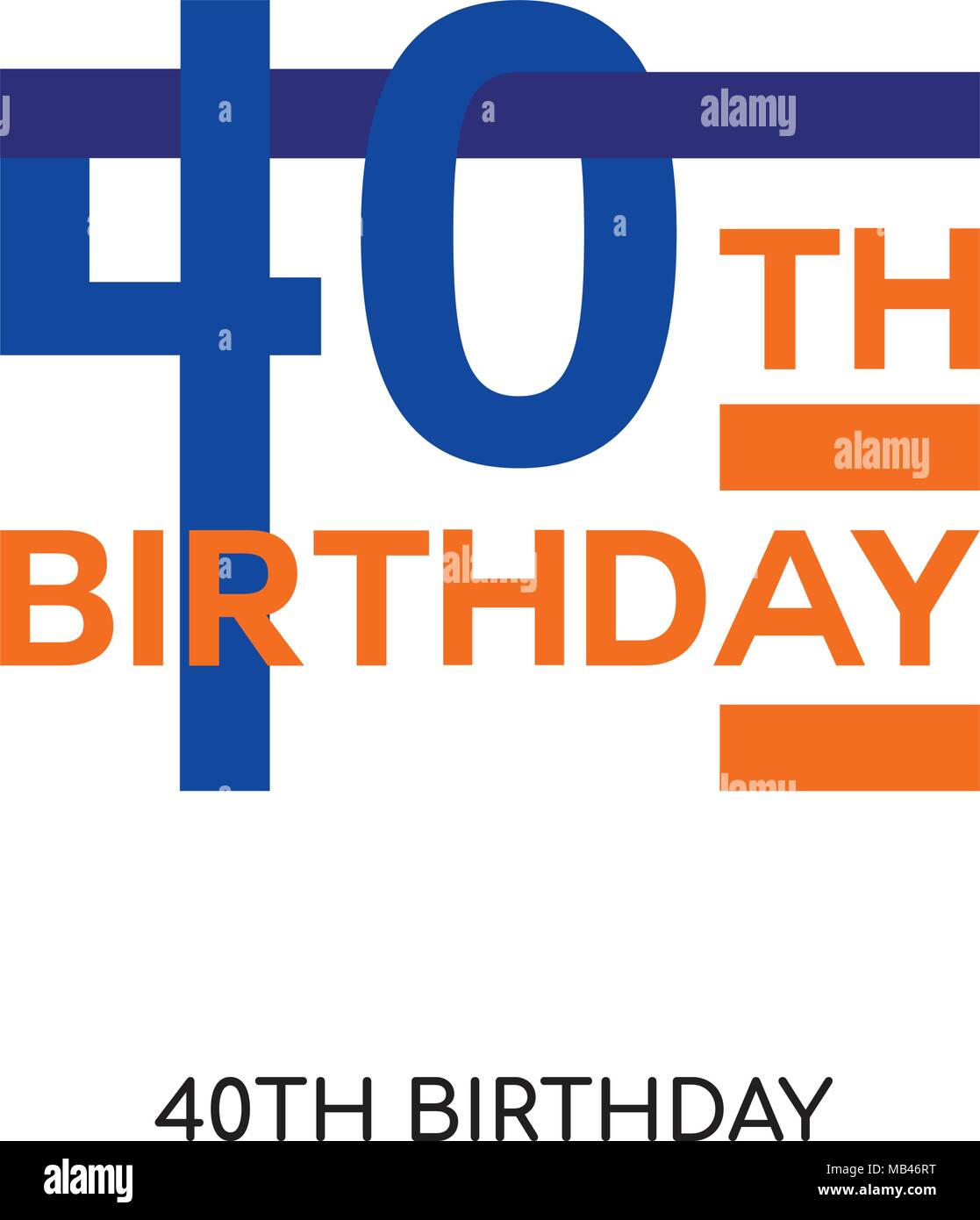 40th birthday logo isolated on white background for your web, mobile ...