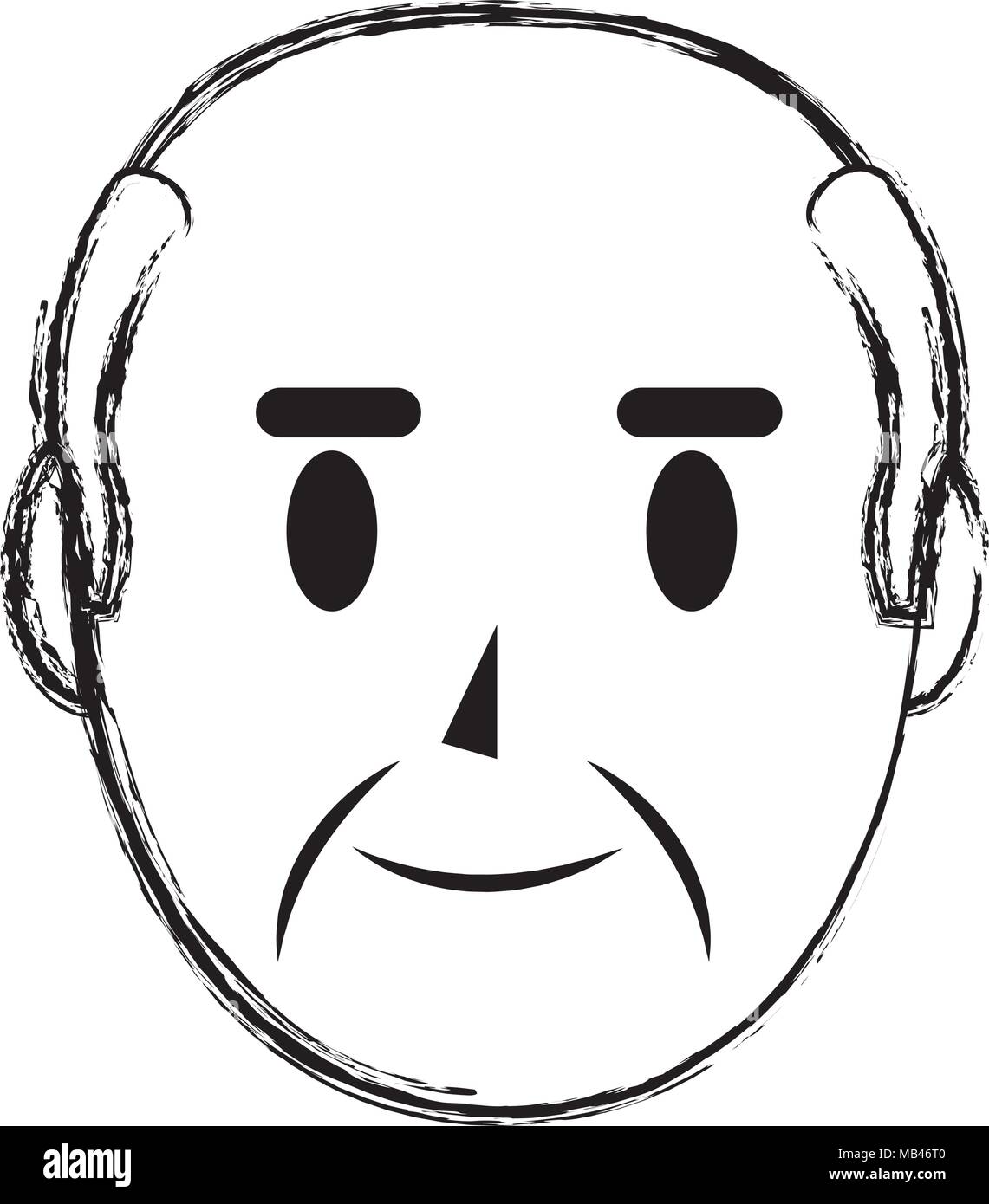 Elderly man head Stock Vector Images - Alamy