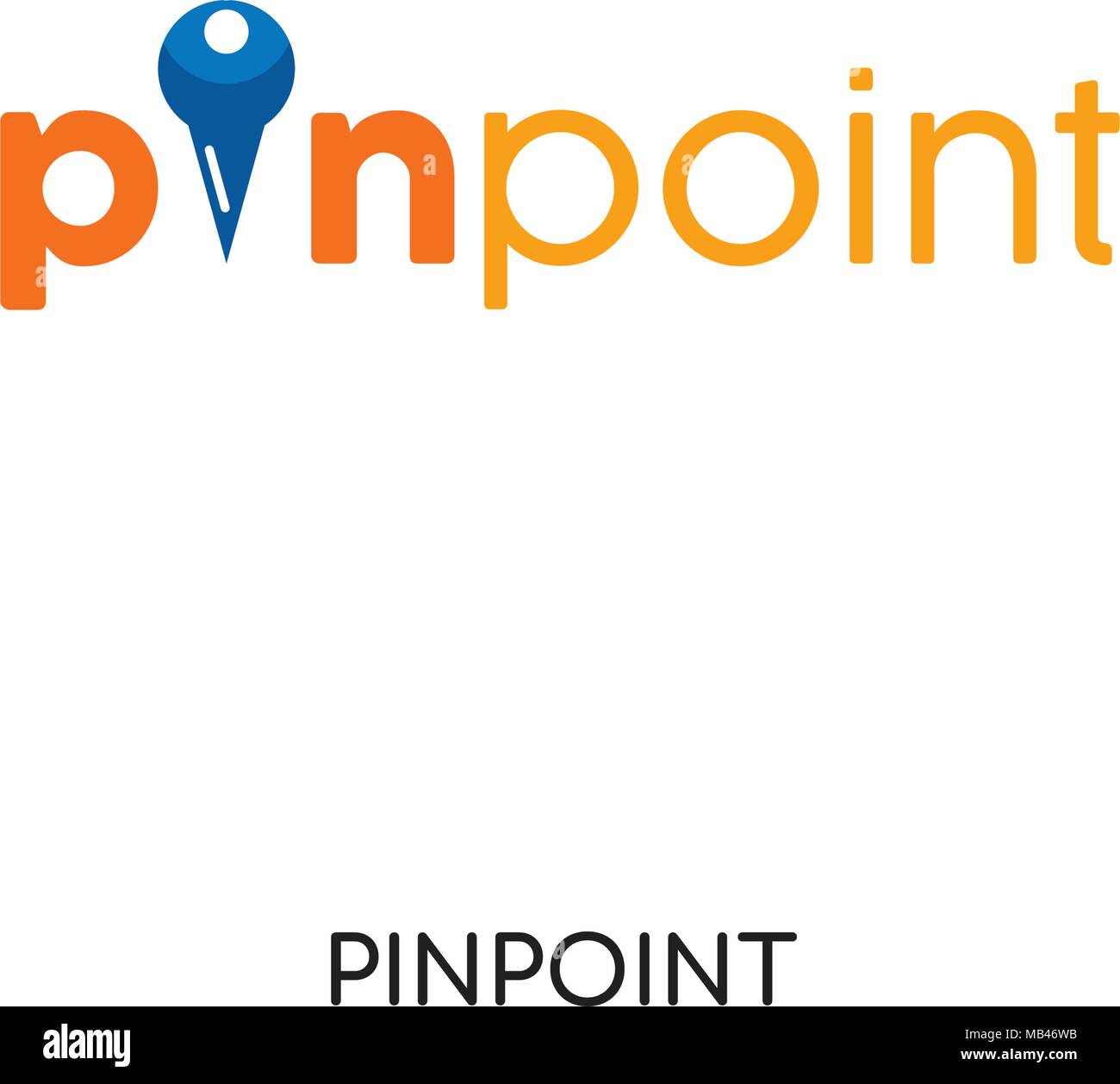 pinpoint logo isolated on white background for your web, mobile and app ...