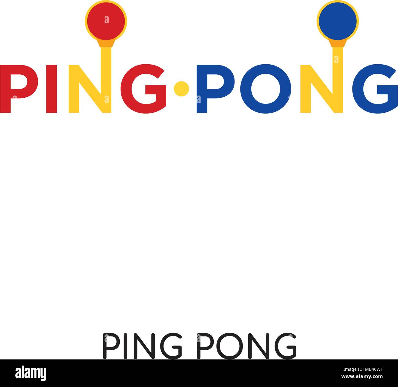 ping pong logo isolated on white background for your web, mobile and ...
