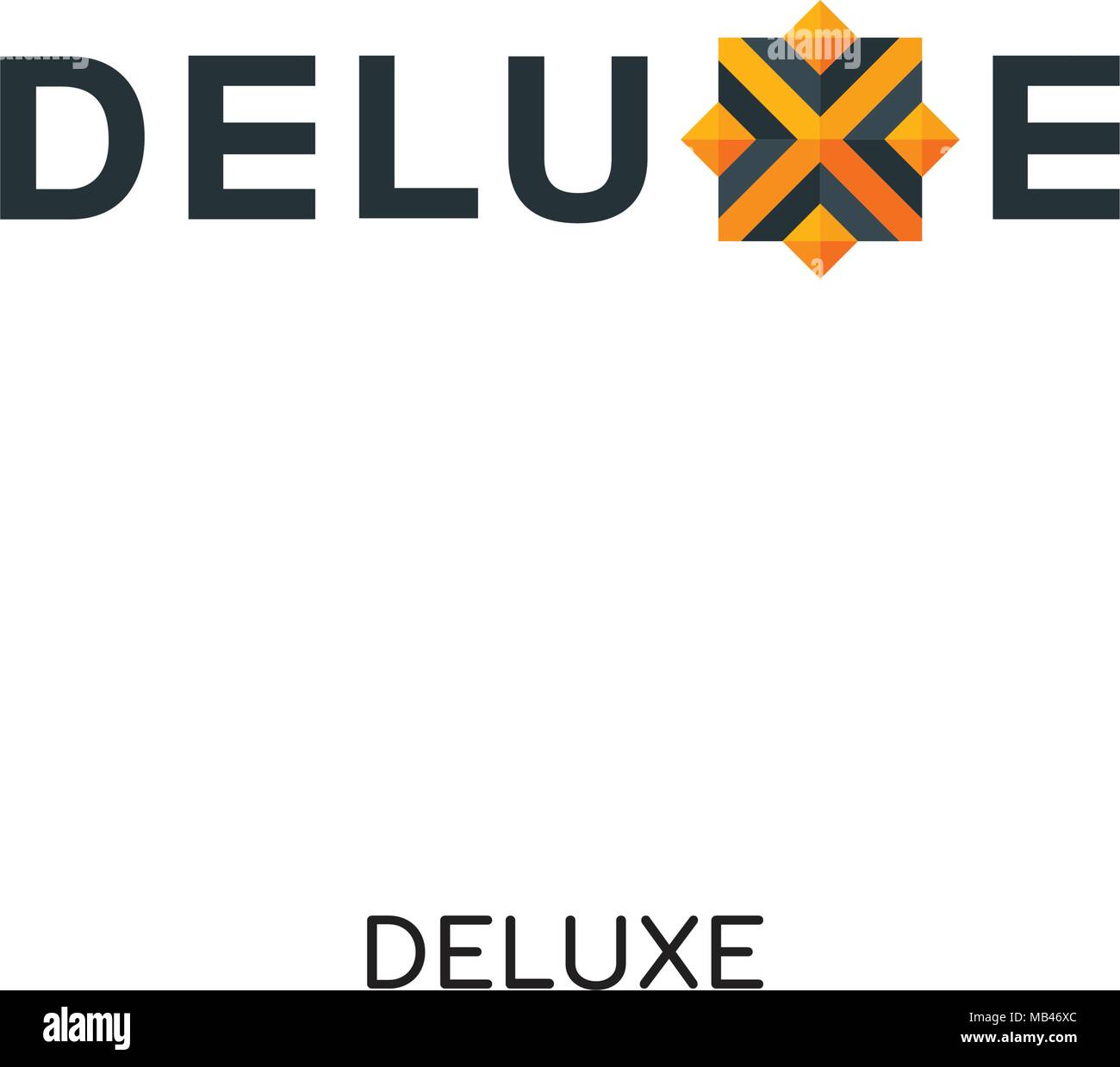 deluxe logo isolated on white background for your web, mobile and app ...